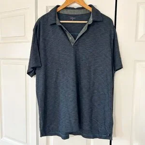 Van Heusen | Shirts | Van Heusen Short Sleeve Polo Shirt Xl Navy Blue ...